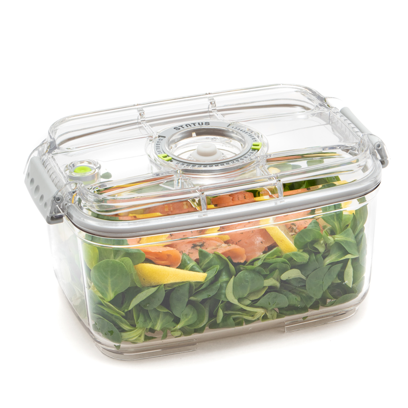 4 tuppers al vacío pequeños de Tritán Plus + Bomba Manual Status